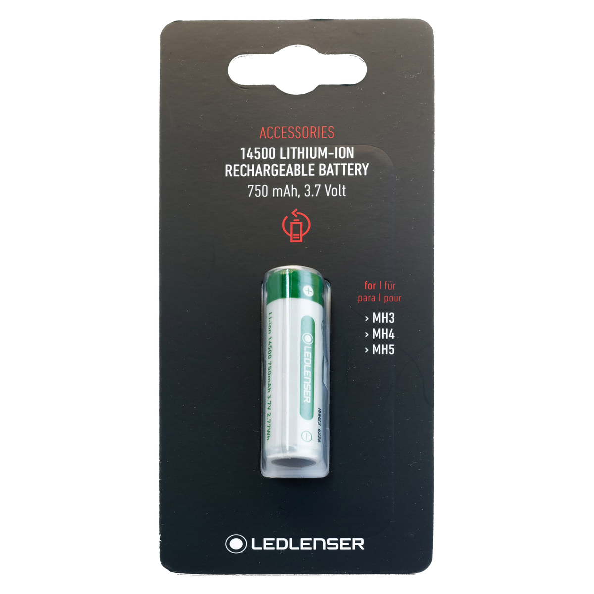14500 Battery Li-ion Rechargeable 750mAh | Parts & Batteries – Ledlenser UK